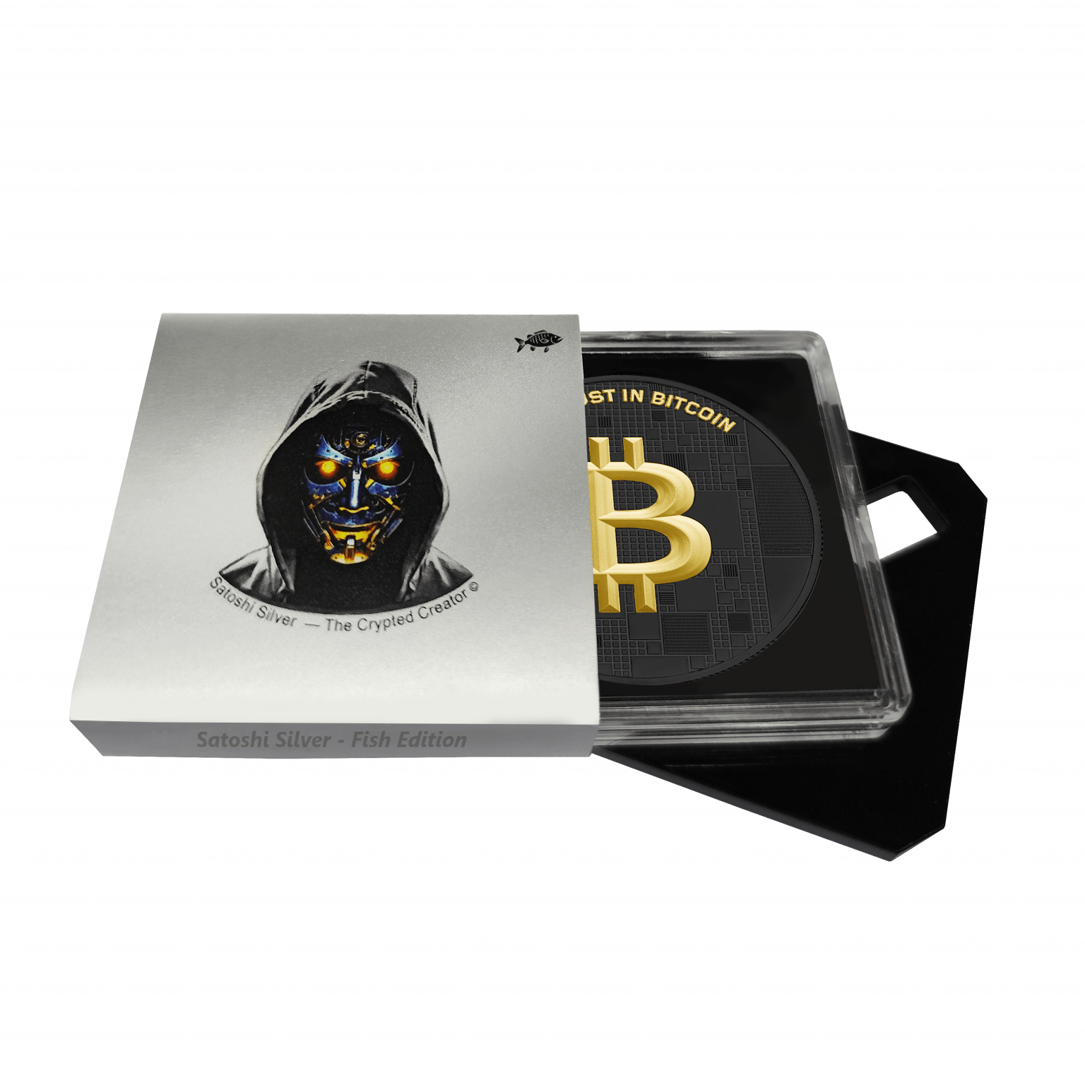 Bitcoin-Silver 1000 SATS Black Ruthenium + Gold • Satoshi-Silver