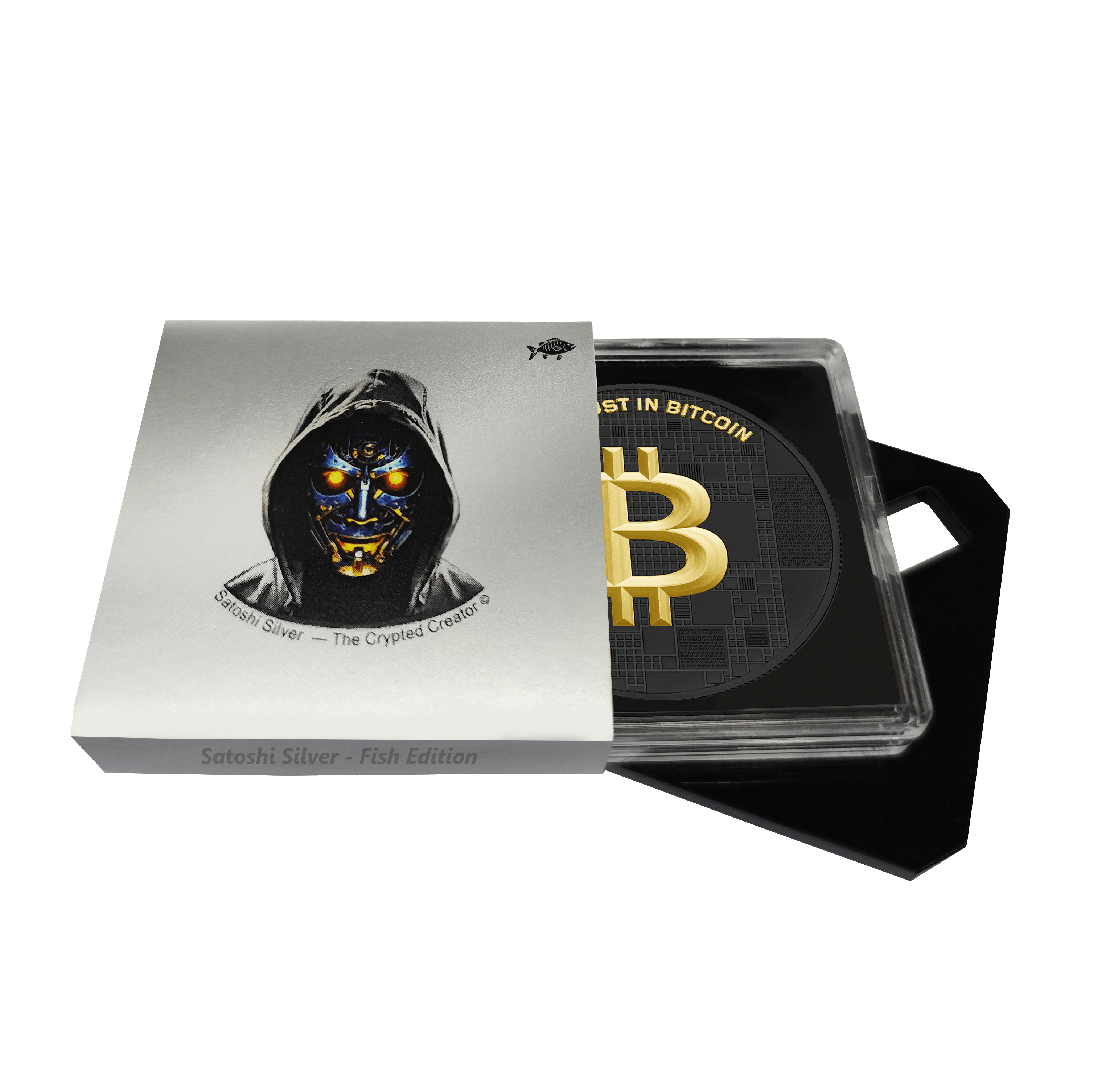 Bitcoin-Silver 1000 SATS Black Ruthenium + Gold • Satoshi-Silver