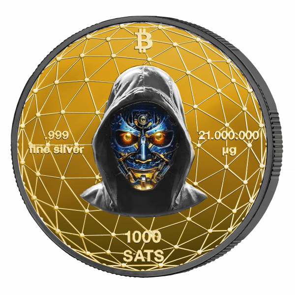 Bitcoin-Silver 1000 SATS Gold + White Platinum + Black Rhodium ...