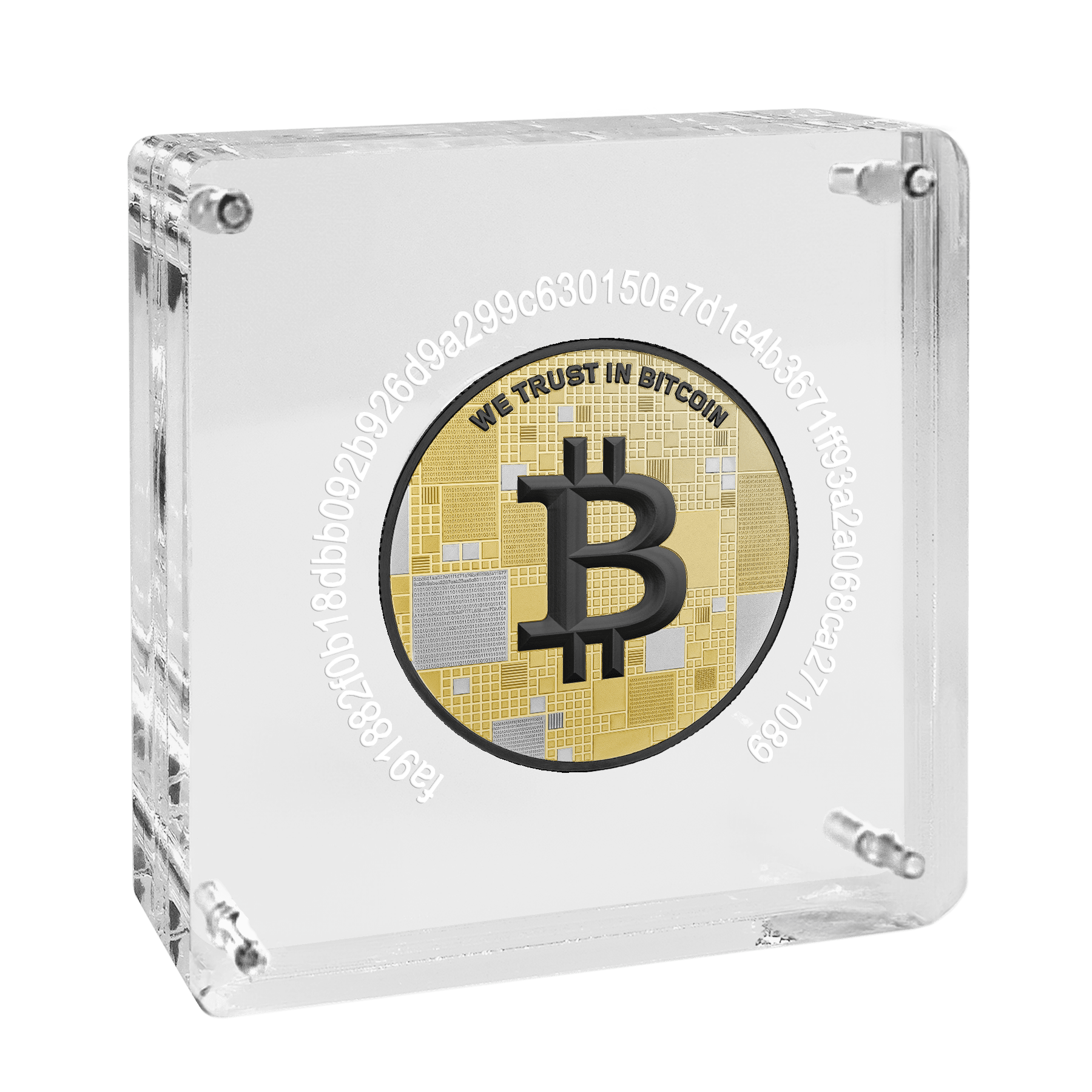 Bitcoin-Silver 1000 SATS Gold + White Platinum + Black Rhodium ...